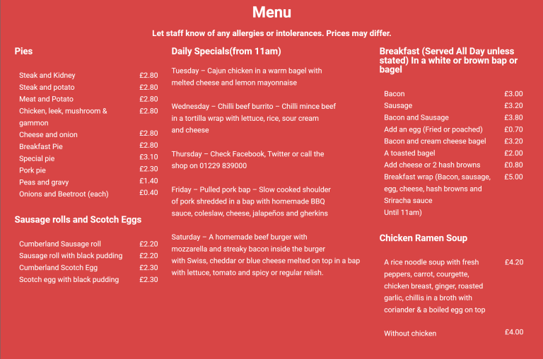 Menu Aug 2024 – Deli.sh